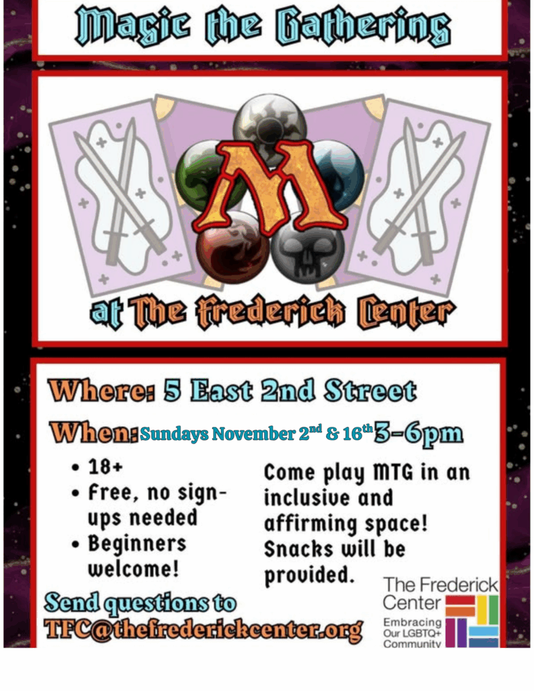 The Frederick Center Events | Register & Learn More